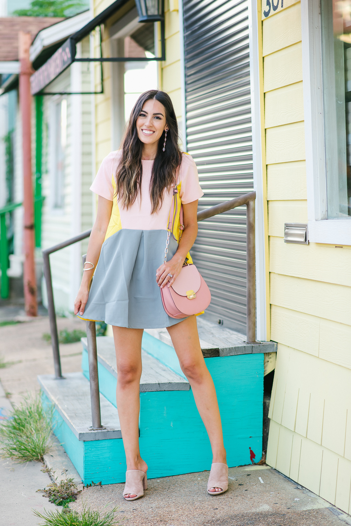 Color Block Mini Dress - STYLETHEGIRL