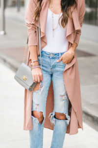 Blush Pink Duster - STYLETHEGIRL