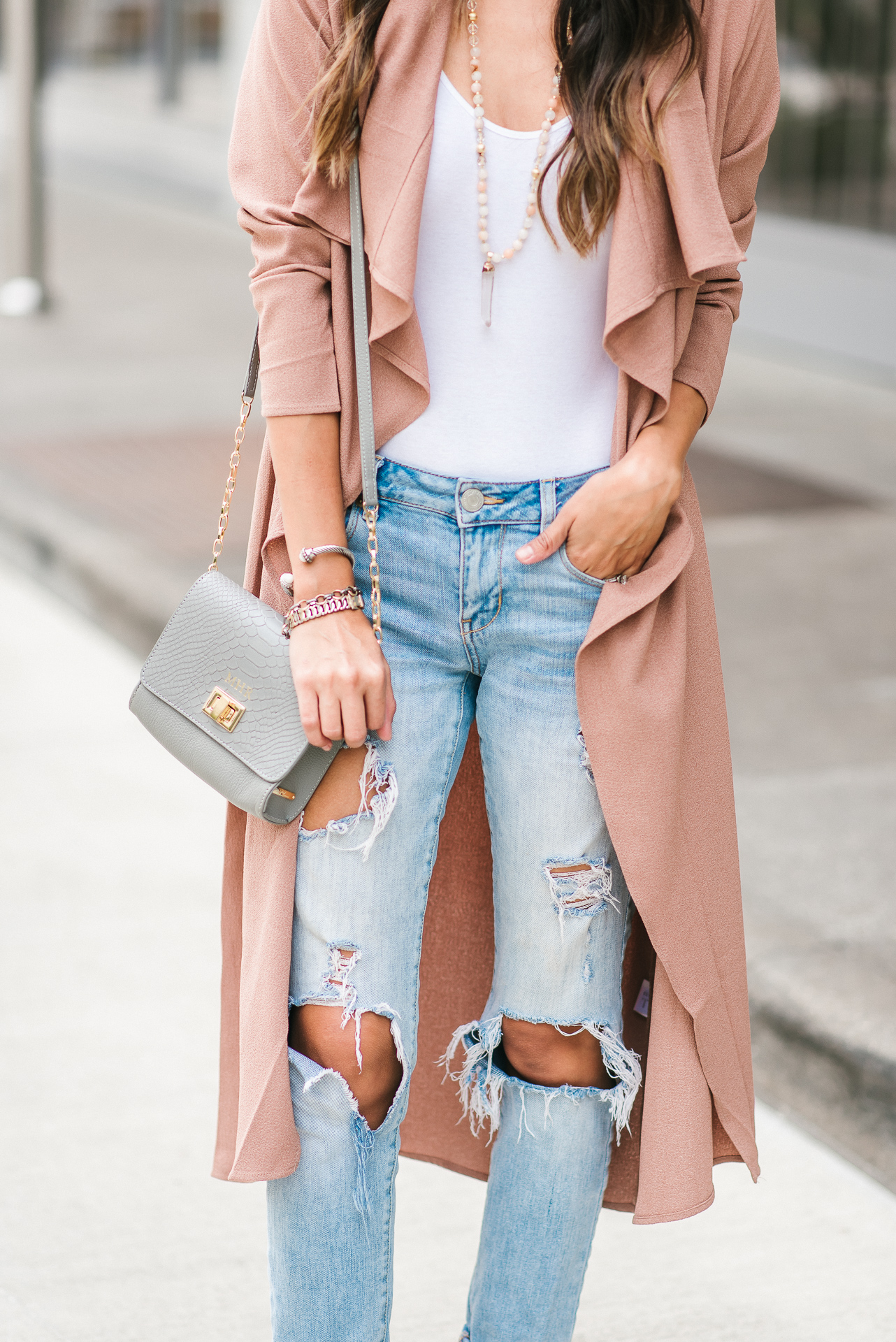 Blush Pink Duster - STYLETHEGIRL