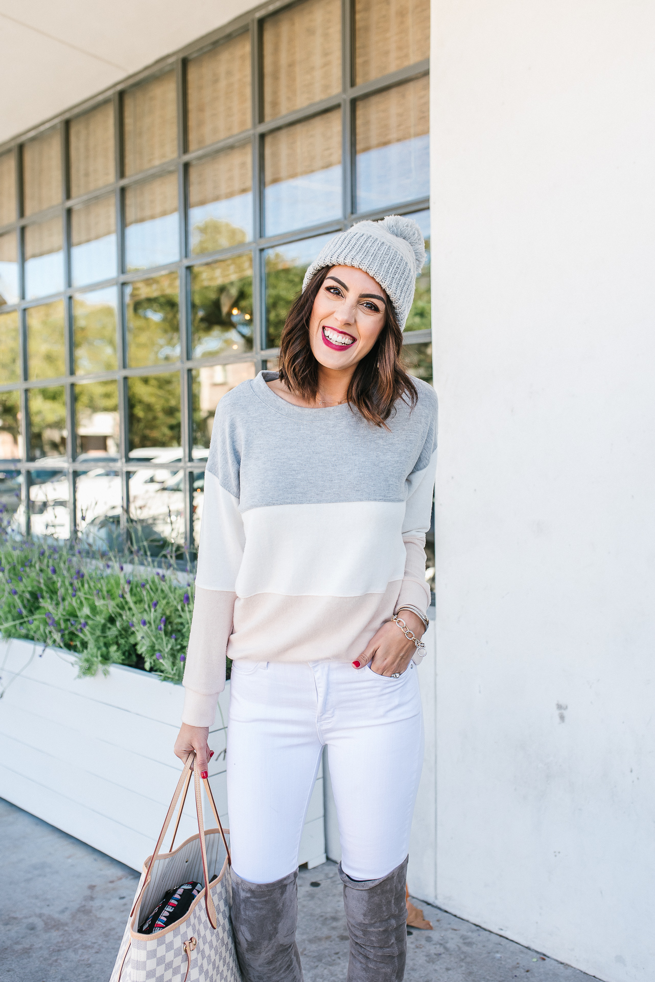 The Softest Pastel Color Block Sweater I Own - STYLETHEGIRL