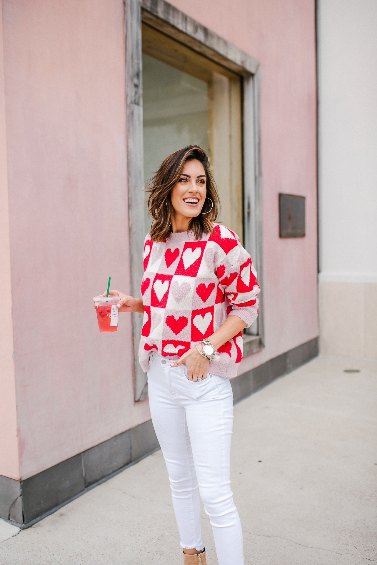 Valentine's Day Heart Shaped Sweater - STYLETHEGIRL