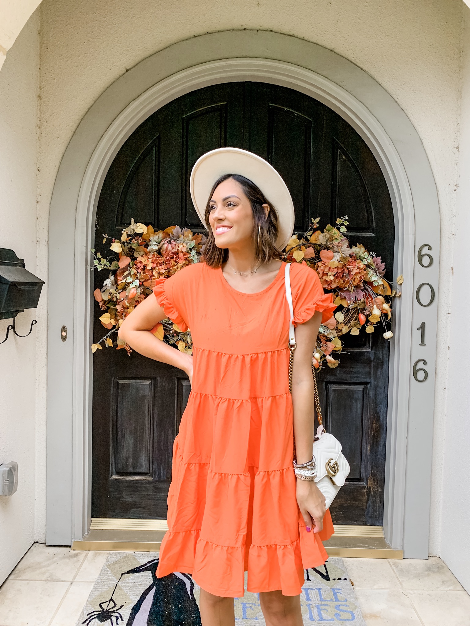 Orange Tiered Dress - STYLETHEGIRL