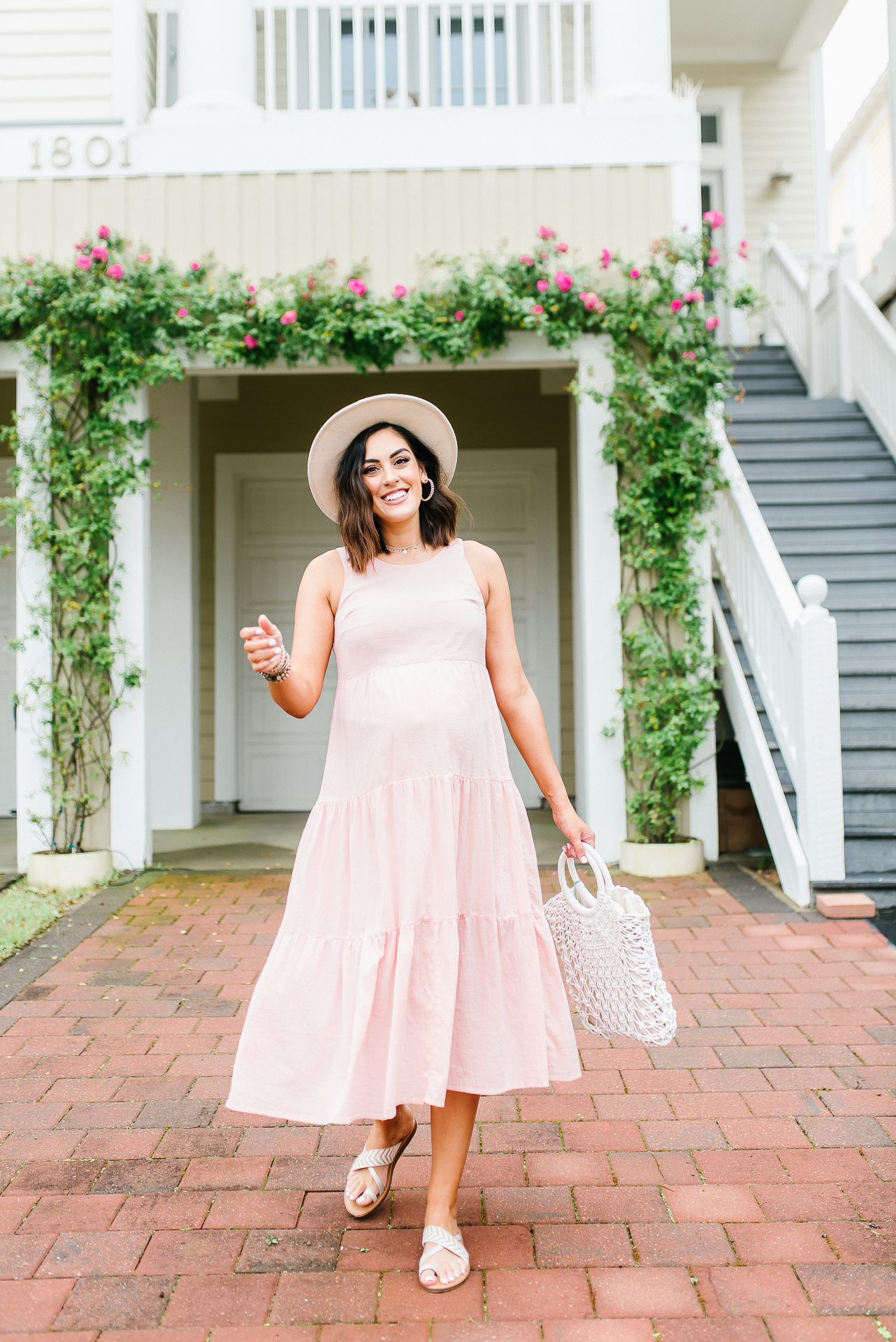 Perfect Pink Midi Dress For Spring - STYLETHEGIRL